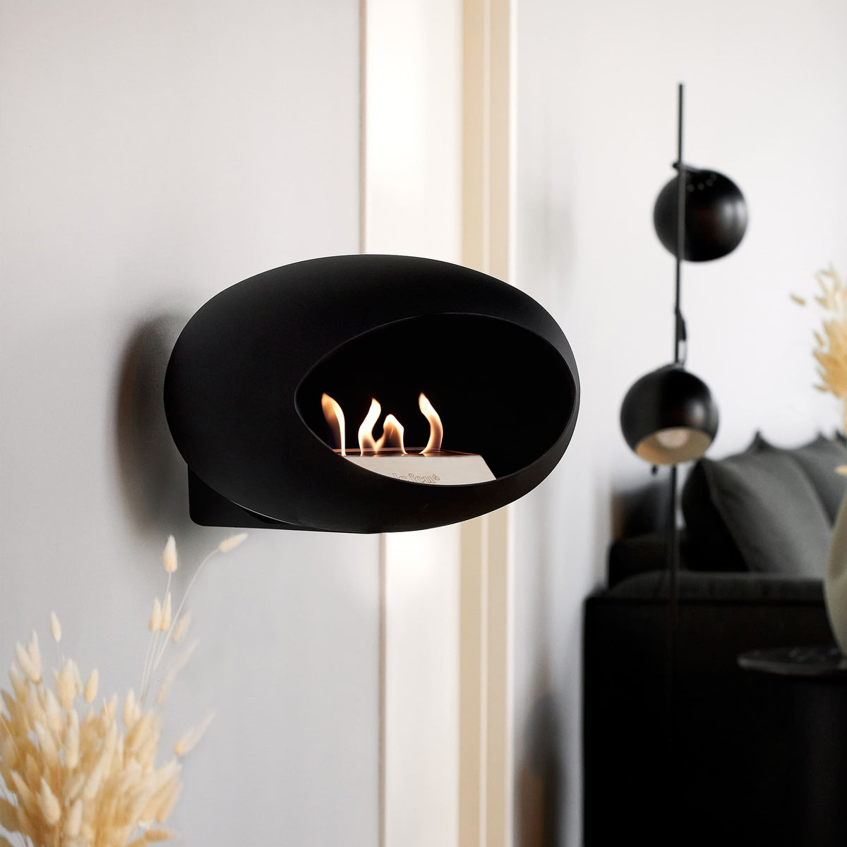Le Feu Wall: Black Dome Fireplace – Nüline Distribution