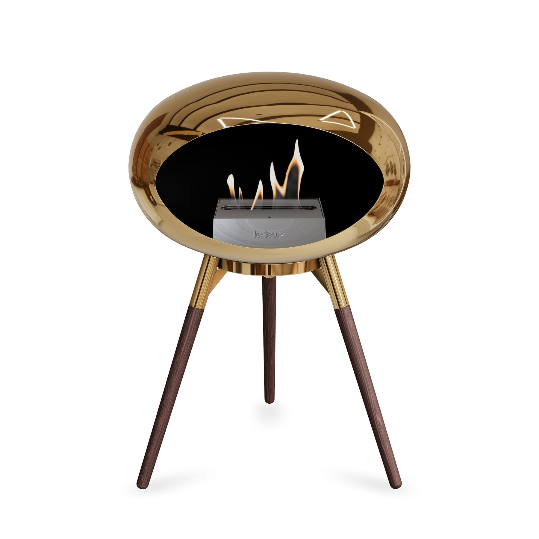 Le Feu Ground Low: Chromed Rose Gold Dome Fireplace – Nüline Distribution
